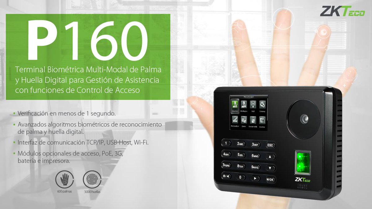 ZKTECO P160 – ZKTECO PERU :: ZKTECO DEL PERU