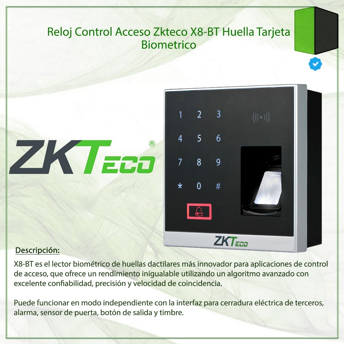 ZKTECO X8-BT-KIT – ZKTECO PERU :: ZKTECO DEL PERU